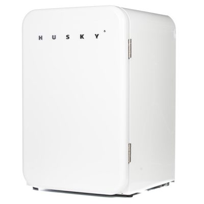 White Retro Fridge • HUS-RETRO110-WHT-HU • Husky Lifestyle